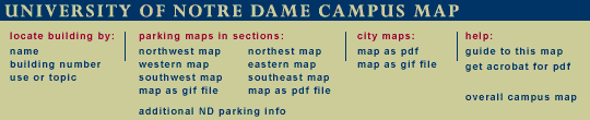 Notre Dame Campus Map